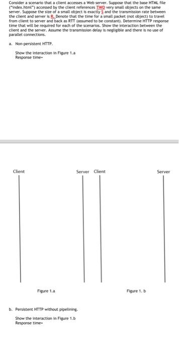 Solved Problem 1. HTTP Channels Consider a scenario that a | Chegg.com