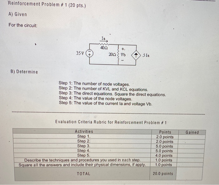 Solved Reinforcement Problem #1 (20 pts.) A) Given For the | Chegg.com
