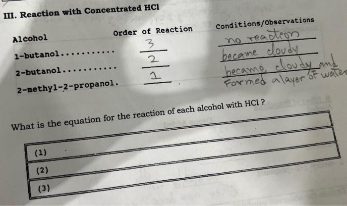 Solved Concentrated HCl | Chegg.com