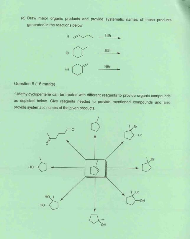 Solved b) Provide what is missing in the boxes: Reactants, | Chegg.com