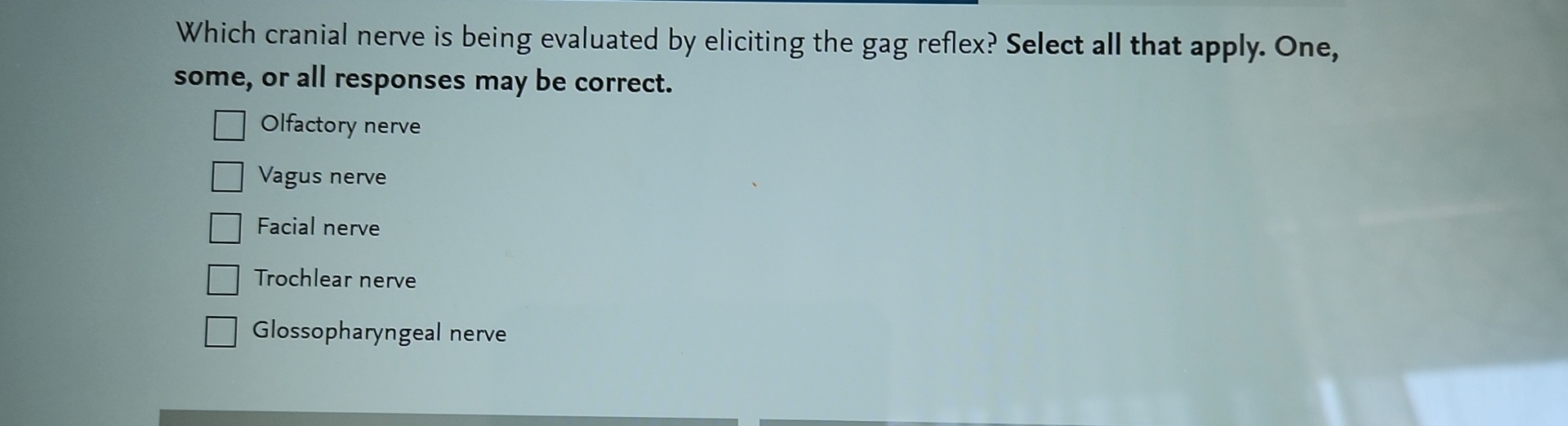 Solved Which cranial nerve is being evaluated by eliciting | Chegg.com