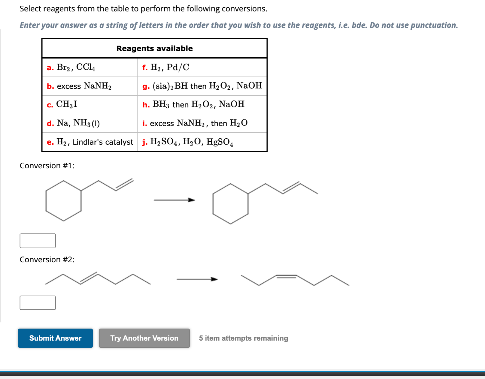 Solved Select reagents from the table to perform the | Chegg.com
