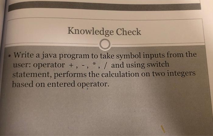 Solved - Write a java program to take symbol inputs from the | Chegg.com