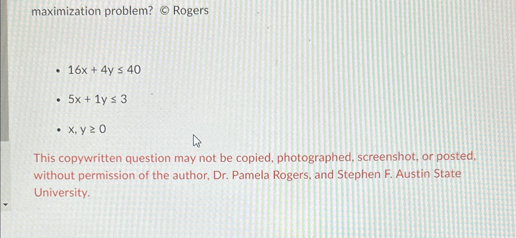 Solved maximization problem? (c) | Chegg.com
