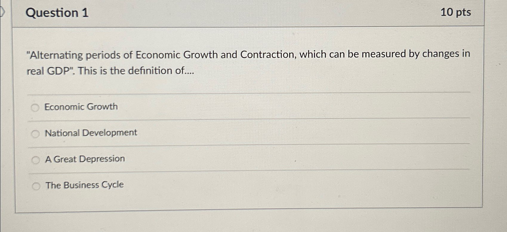 Solved "Alternating periods of Economic Growth and | Chegg.com