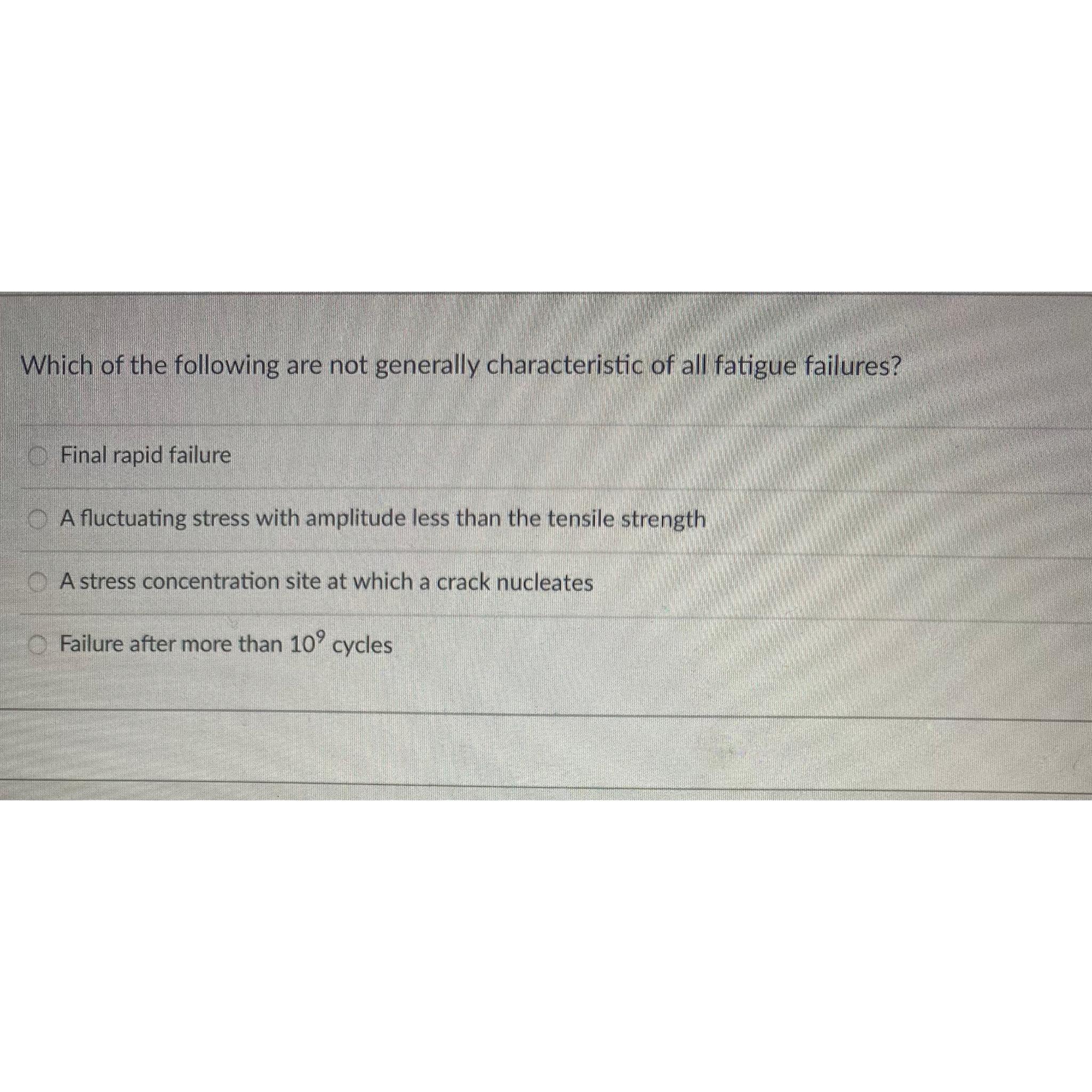 Solved Which of the following are not generally | Chegg.com