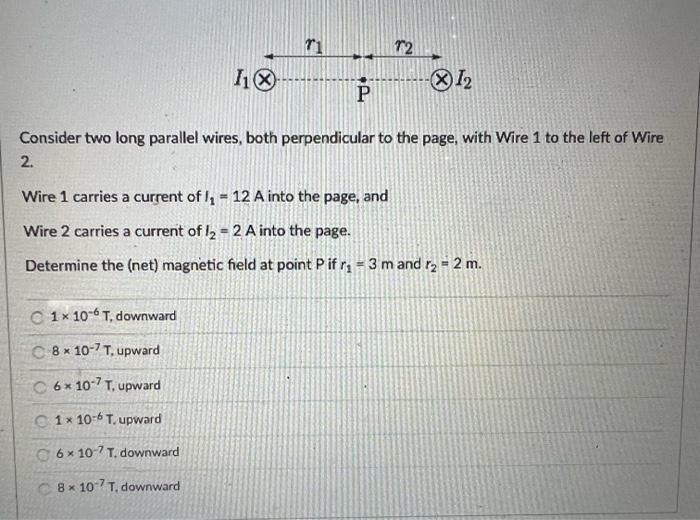 Solved Consider two long parallel wires, both perpendicular | Chegg.com
