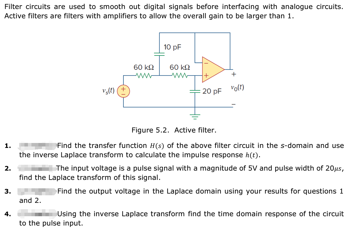 Filter circuits are used to smooth out digital | Chegg.com