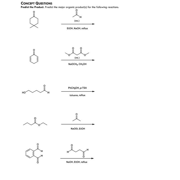 Solved CONCEPT Questions Predict the Product. Predict the | Chegg.com