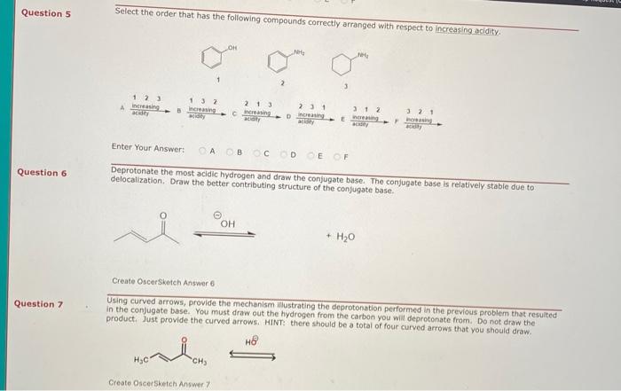 Question 5 Select the order that has the following | Chegg.com