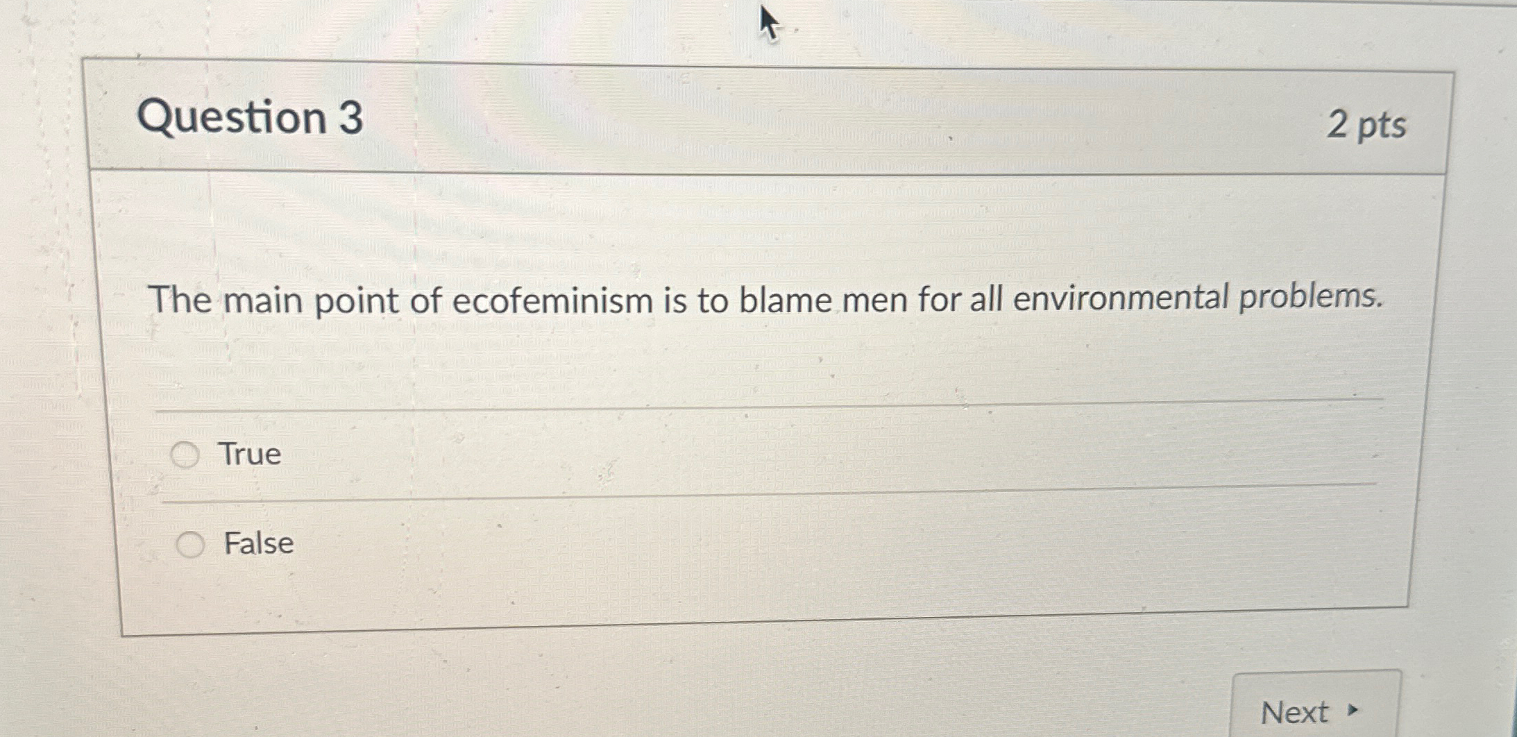 Solved Question 32 ptsThe main point of ecofeminism is to | Chegg.com Solved Question 32 ptsThe main point of ecofeminism is to | Chegg.com