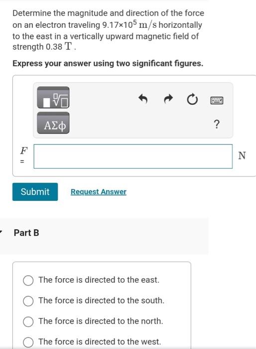 Solved Determine the magnitude and direction of the force on | Chegg.com
