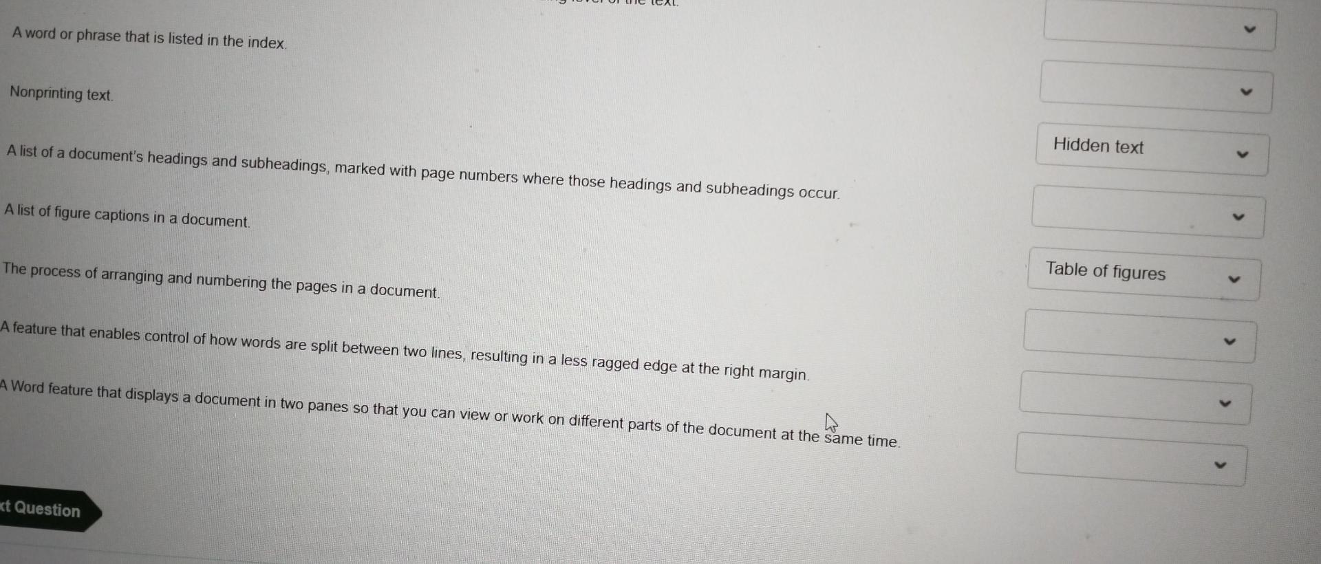 Solved 1) Match each term in the second column with its | Chegg.com