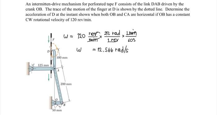 Solved An intermitten-drive mechanism for perforated tape F | Chegg.com