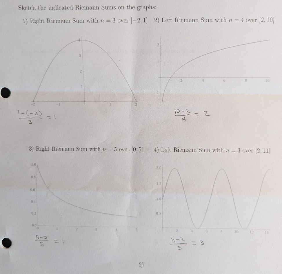 Solved Sketch the indicated Riemann Sums on the graphs:Right | Chegg.com