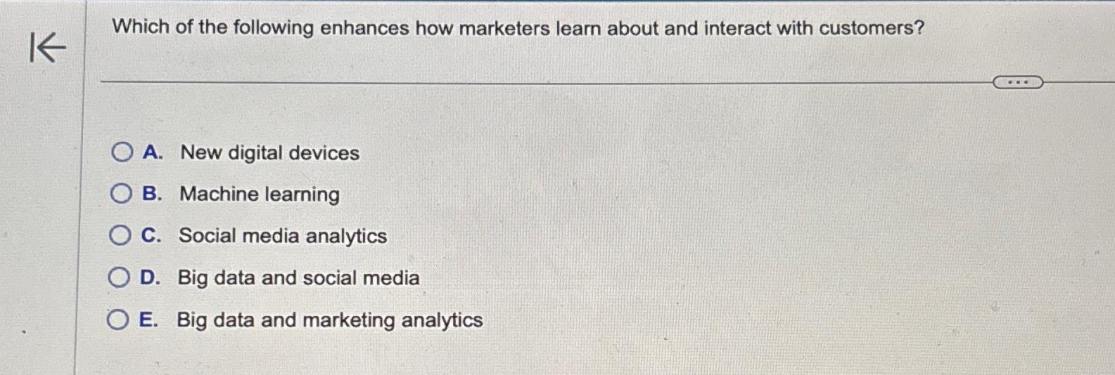 Solved Which of the following enhances how marketers learn | Chegg.com