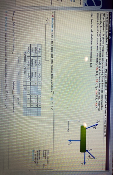 Solved Class Management | Help HW 02 Extension Begin Date: | Chegg.com