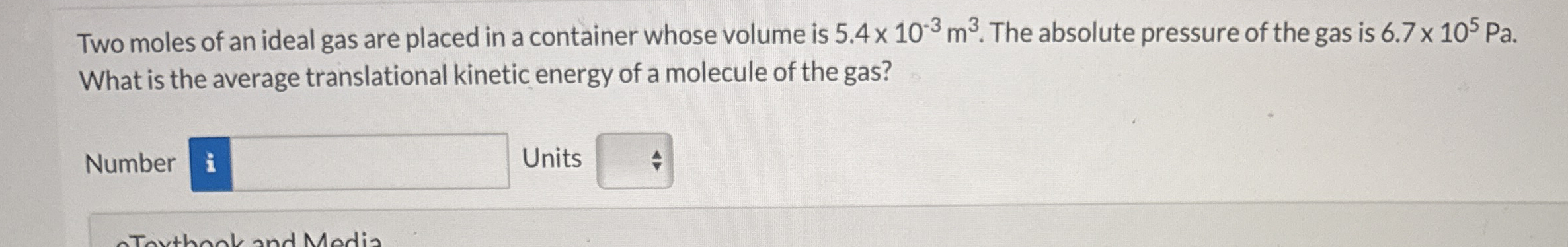 Solved Two moles of an ideal gas are placed in a container | Chegg.com