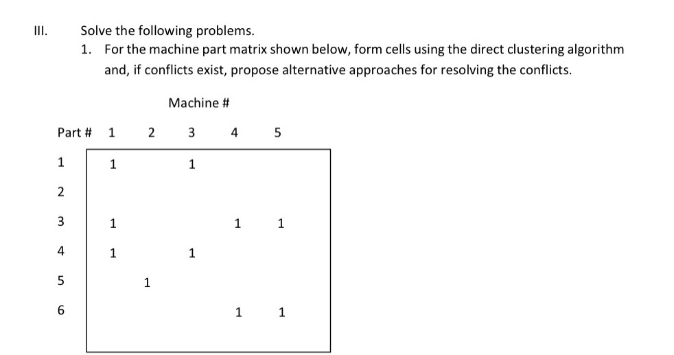 III. Solve the following problems.For the machine | Chegg.com