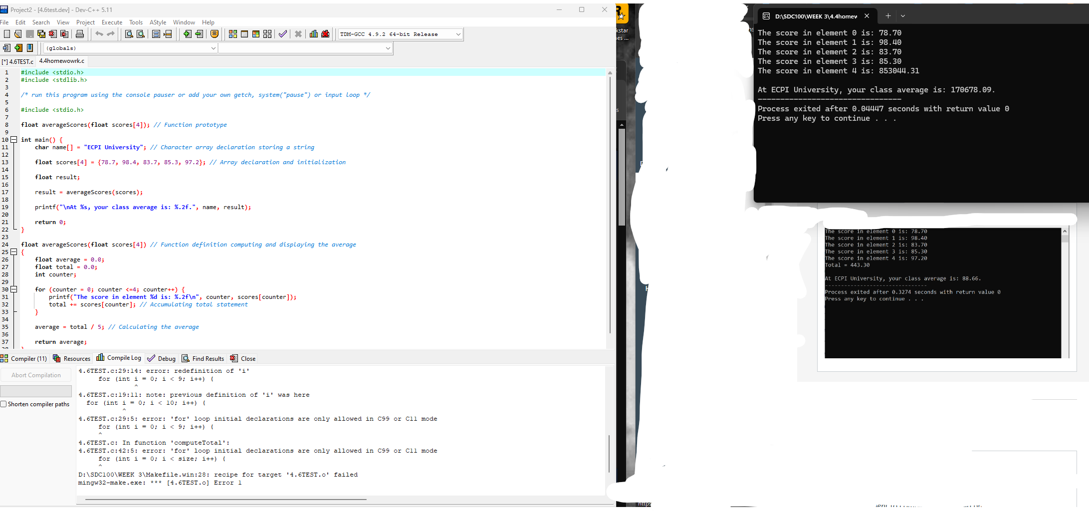 Solved my code not reading the correct way, the code below | Chegg.com