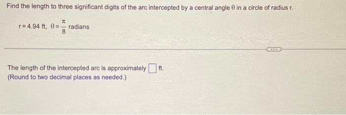 Solved Find the length to three significant digits of the | Chegg.com
