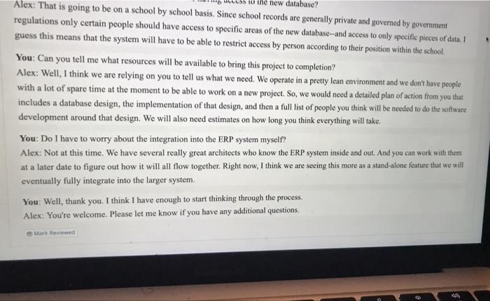 Solved Purpose: You are reviewing your interview transcript | Chegg.com