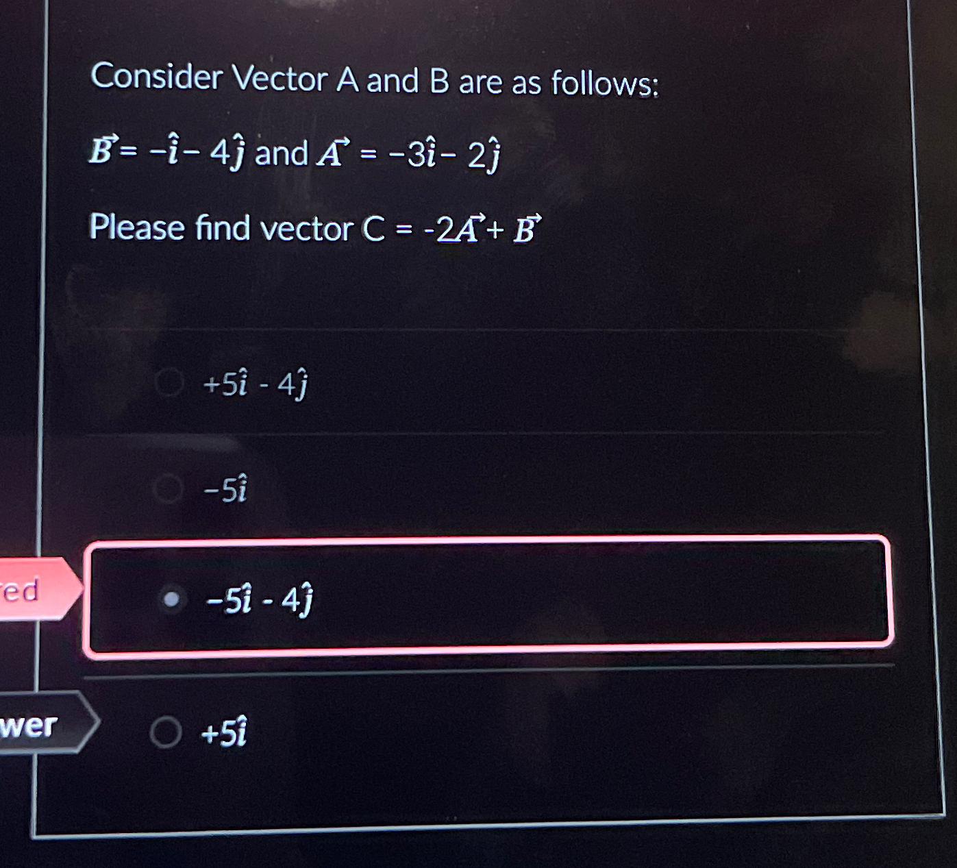 Solved Consider Vector A and B ﻿are as | Chegg.com