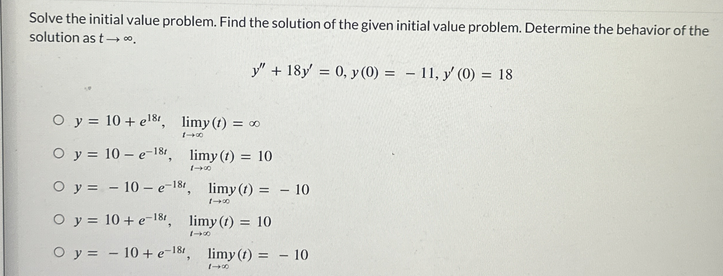 Solved Solve the initial value problem. Find the solution of | Chegg.com