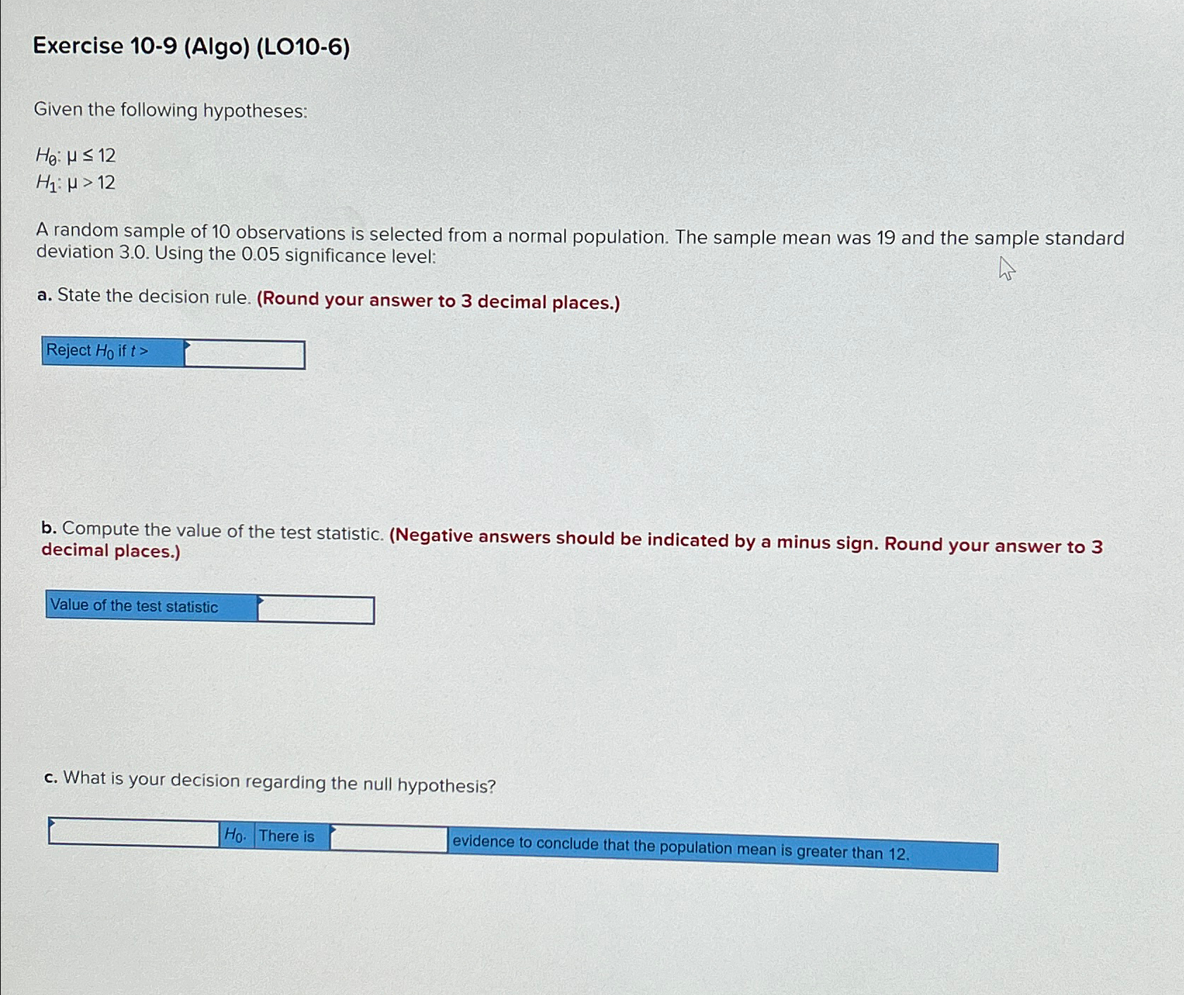 Solved Exercise 10-9 (Algo) (LO10-6)Given the following | Chegg.com