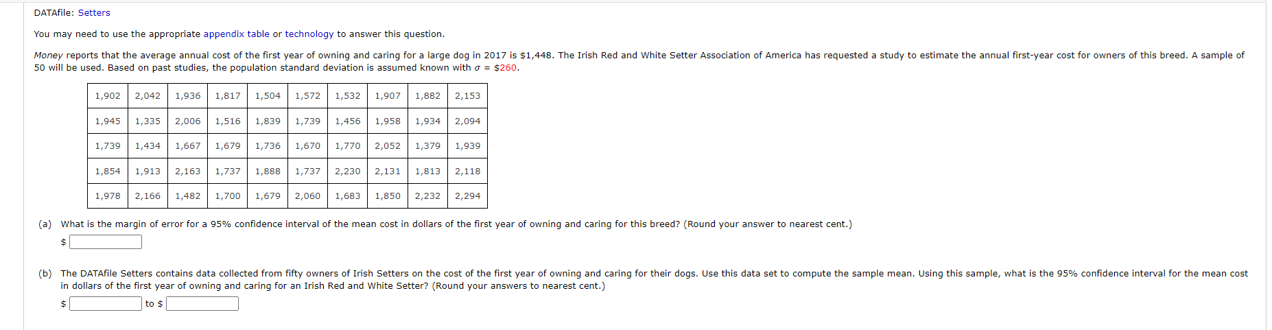 Solved DATAfile: SettersYou may need to use the appropriate | Chegg.com