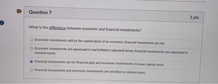 Solved What is the difference between economic and financial | Chegg.com