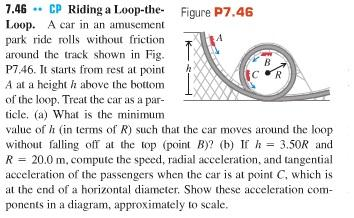 Solved Riding a Loop-the-Loop. A car in an amusement park | Chegg.com