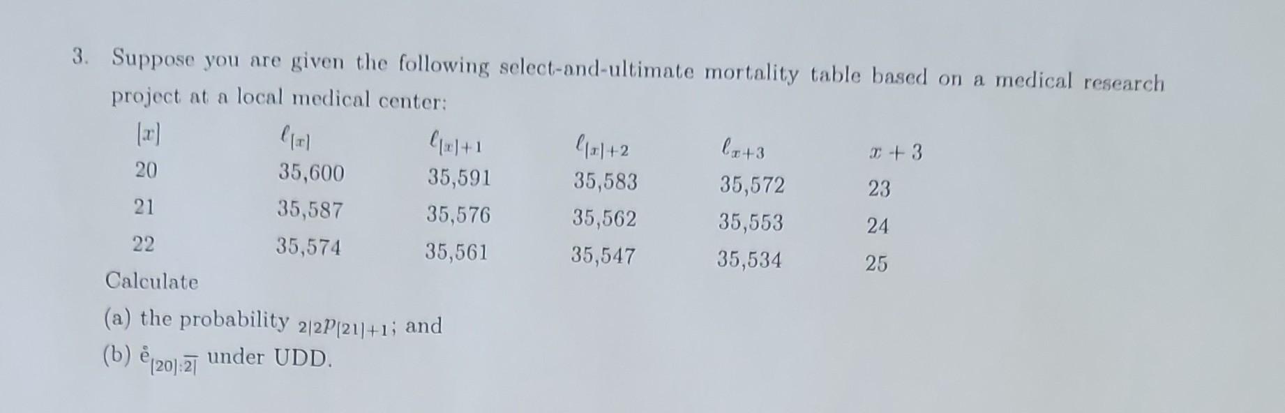 Solved 3. Suppose you are given the following | Chegg.com
