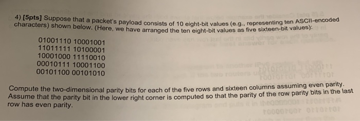 Solved 4) (5pts] Suppose that a packet's payload consists of | Chegg.com