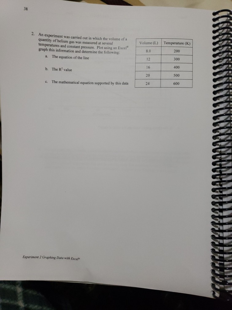 Solved 27 Lab Section Date Name REPORT ON EXPERIMENT 1 | Chegg.com