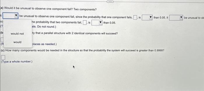 Solved (a) Would it be unusual to observe one component | Chegg.com