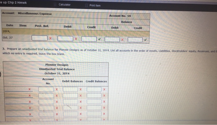 Solved 2. Post (in chronological order) the journal to a | Chegg.com