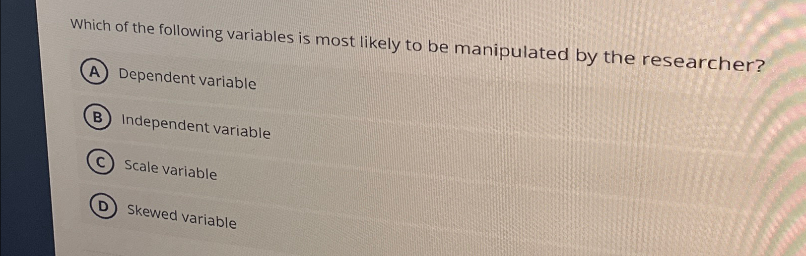 Solved Which of the following variables is most likely to be | Chegg.com