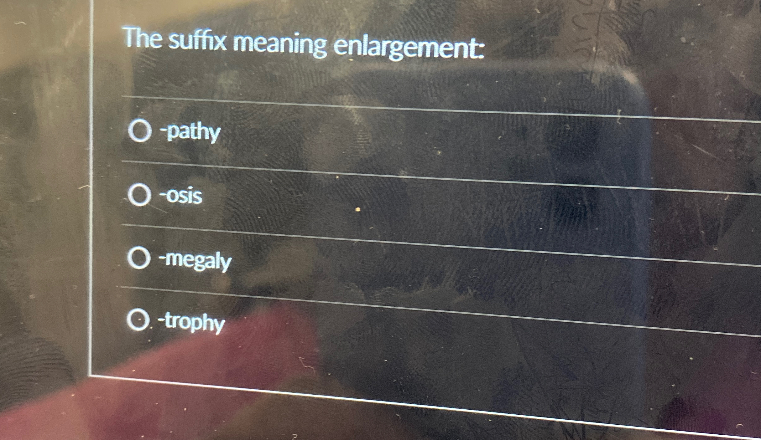 Solved The suffix meaning | Chegg.com