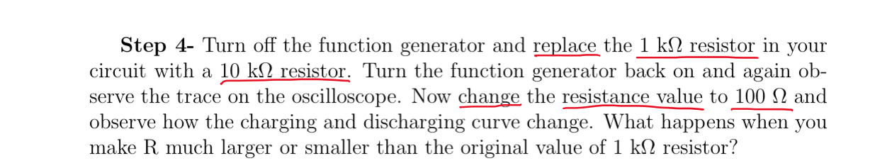 Solved Step 4- ﻿Turn off the function generator and replace | Chegg.com