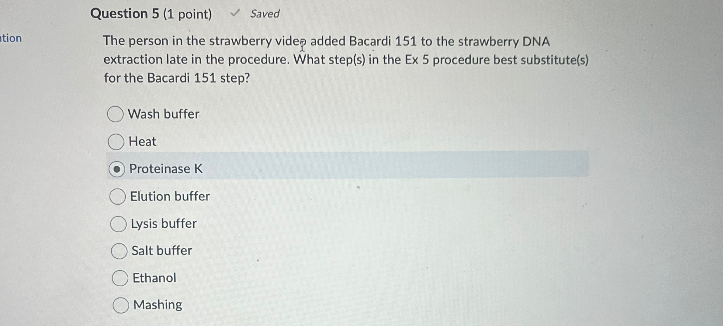 Solved Question 5 (1 ﻿point)SavedThe person in the | Chegg.com