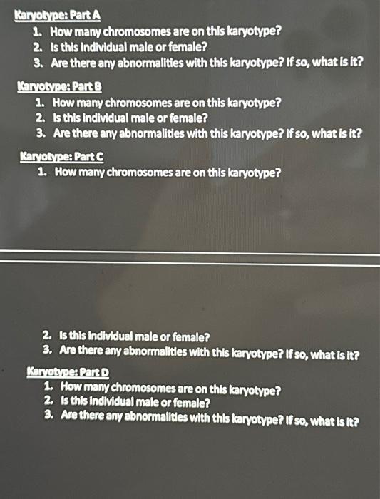 Solved 20111 P karyotype Analysis (Laboratory #6) Use the | Chegg.com