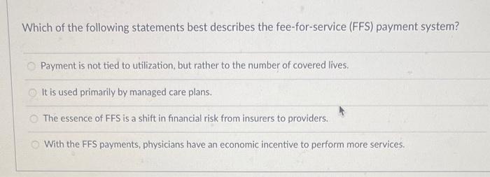 Solved Which of the following statements best describes the | Chegg.com