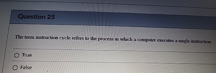 Solved Question 25The term instruction cycle refers to the | Chegg.com