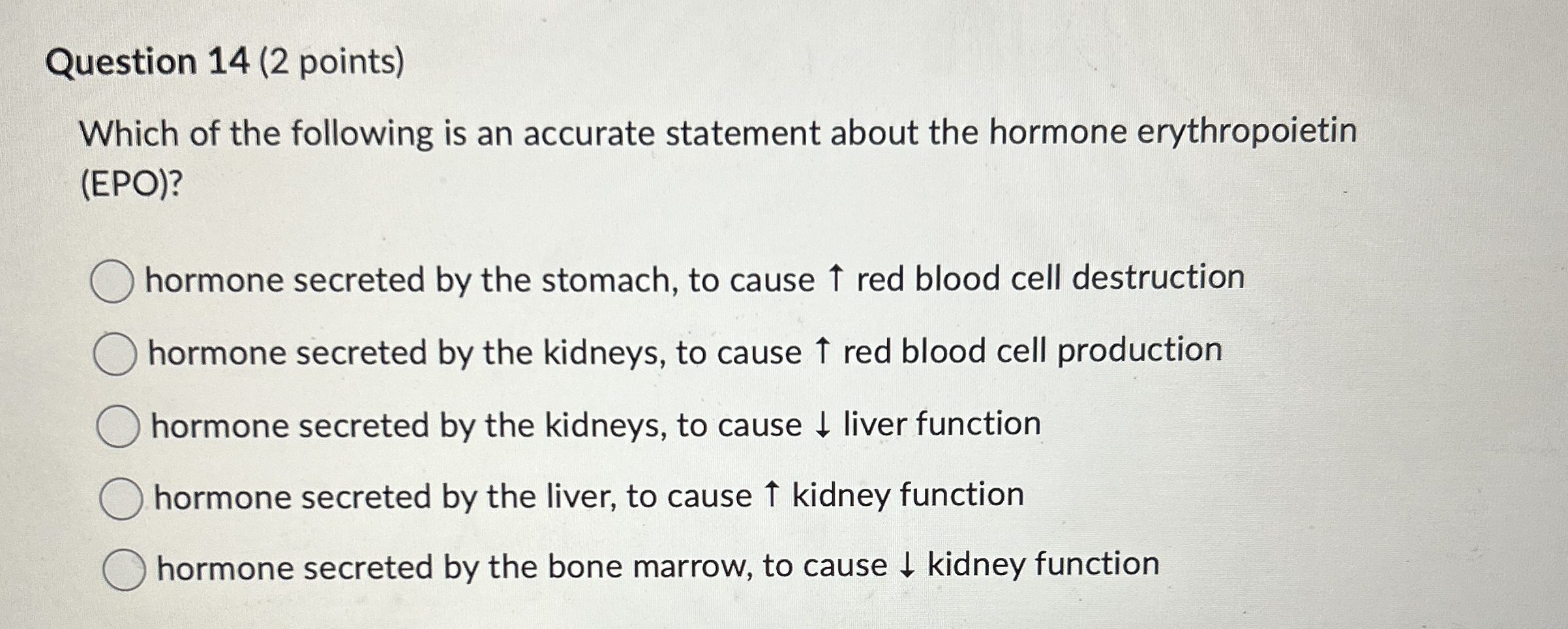 Solved Question 14 (2 ﻿points)Which of the following is an | Chegg.com
