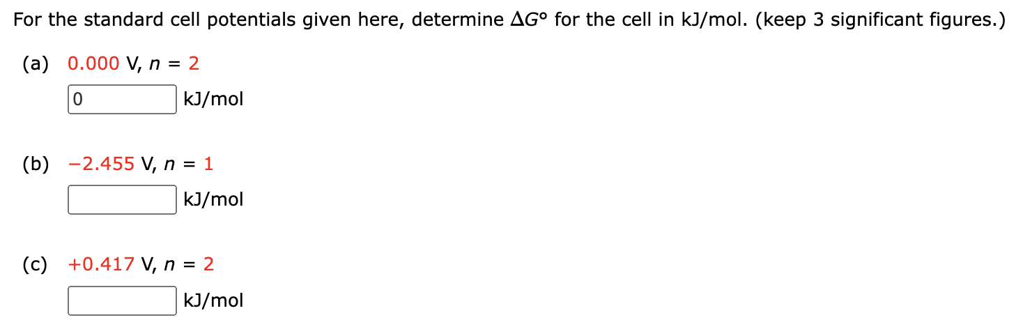 Solved For the standard cell potentials given here, | Chegg.com