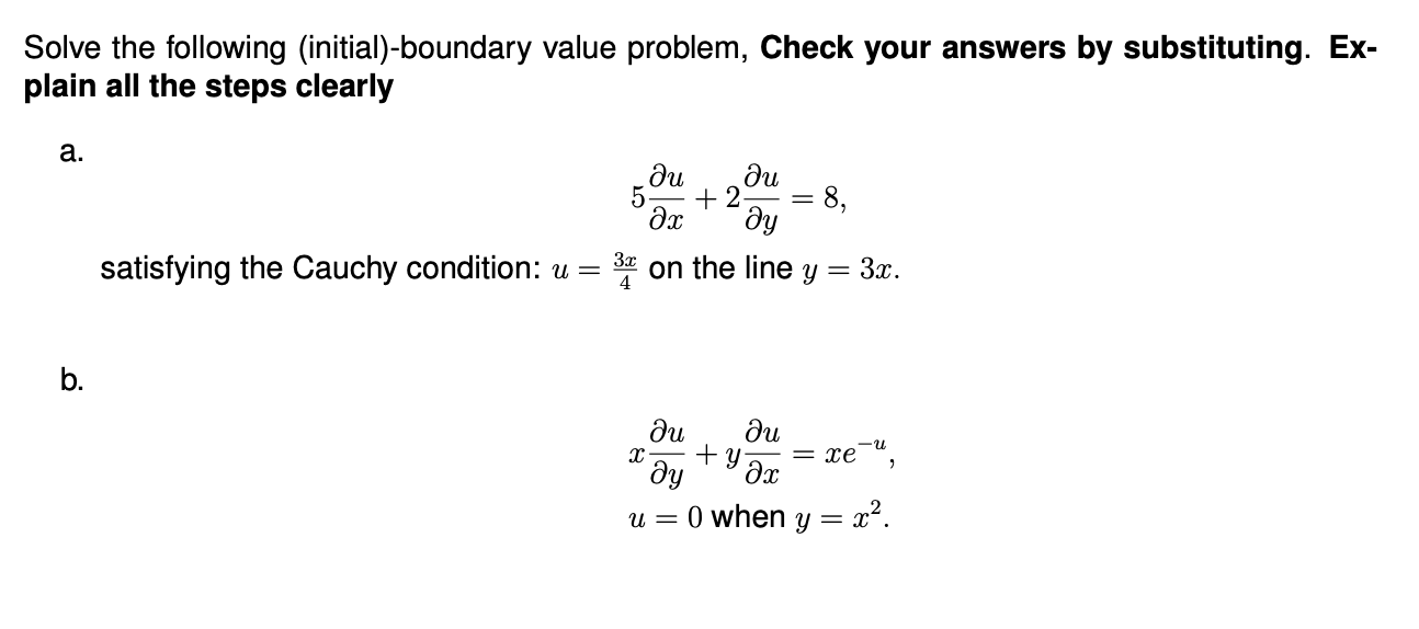 Solved Solve the following (initial)-boundary value problem, | Chegg.com