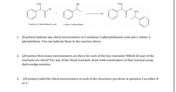Solved orotor 2-methoxy-2.phenylethanoic acid | Chegg.com