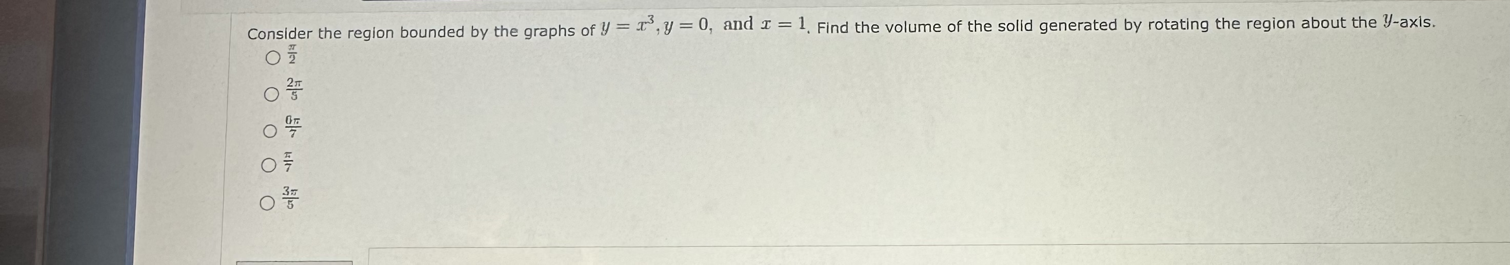 Solved Consider the region bounded by the graphs of | Chegg.com