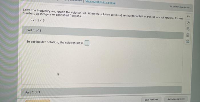 Solved Solve the inequality and graph the solution set. | Chegg.com